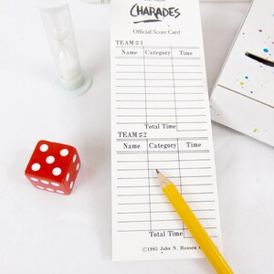 Charades Table Game, Comes Complete With Timer, Official Rules, Score ...