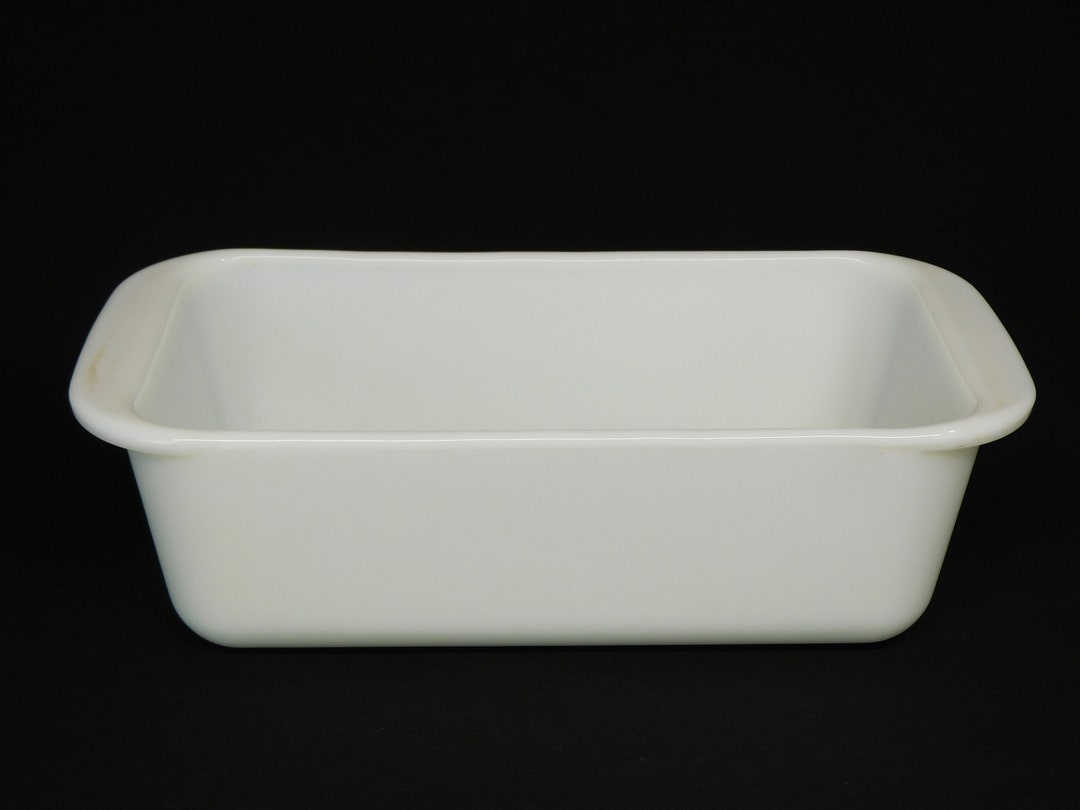 Vintage Pyrex 213 Milk White Bakeware, 8 1/2" X 4 1/2" Bread Pan or ...
