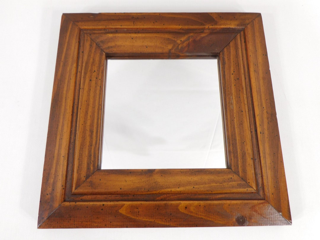 Wood Wall Mirror Walnut Wood Square Mirror HOMCO Home - Etsy
