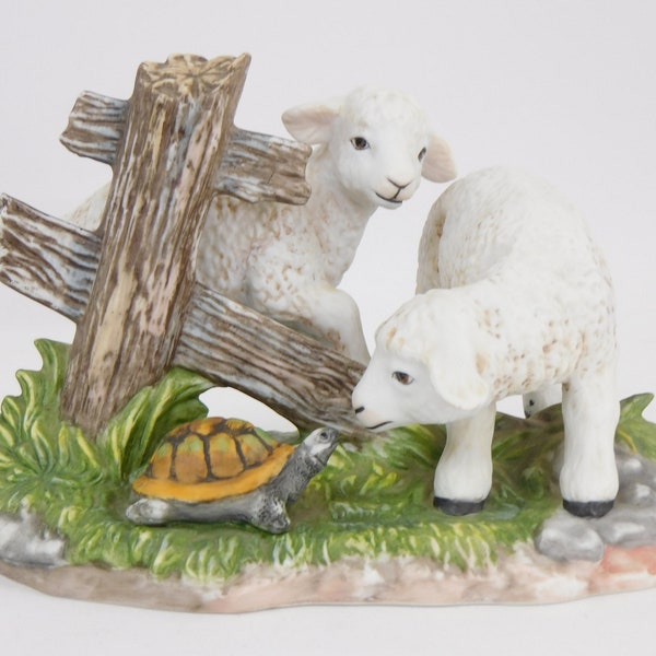 Porcelain Lamb Figurine - Etsy