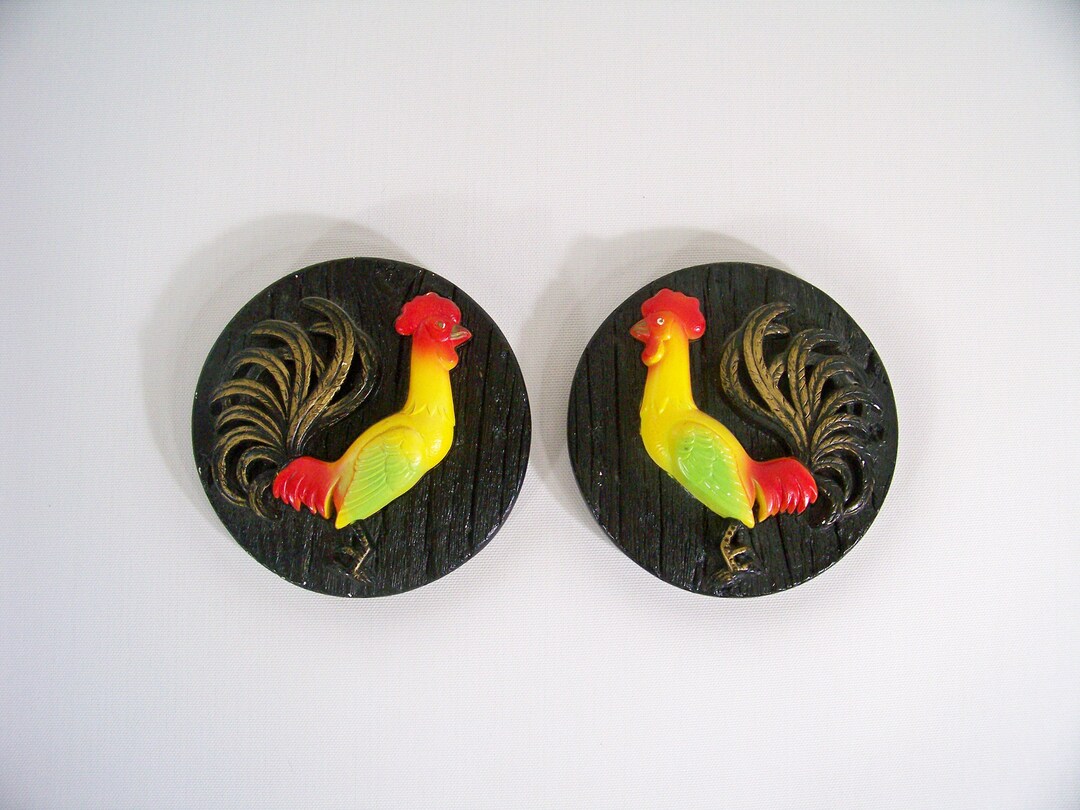 Chalkware, Chalk Ware, Chicken Wall Plaques, Rooster, Chicken, Roosters ...