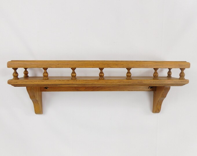 Vintage Rail Shelf, Small Rail Shelf, Handmade Shelf, Detailed Wood ...