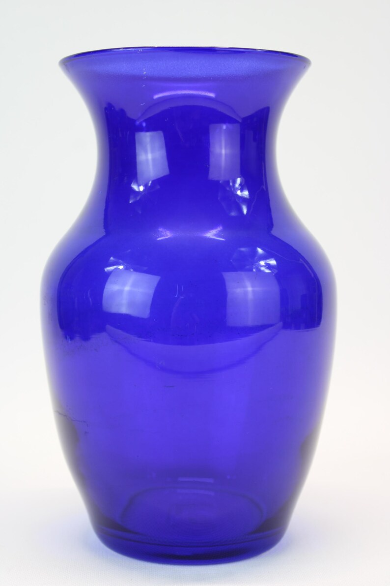 Blue Vase Trio Three Cobalt Blue Flower Vases Urn Shaped Floral Vase ...