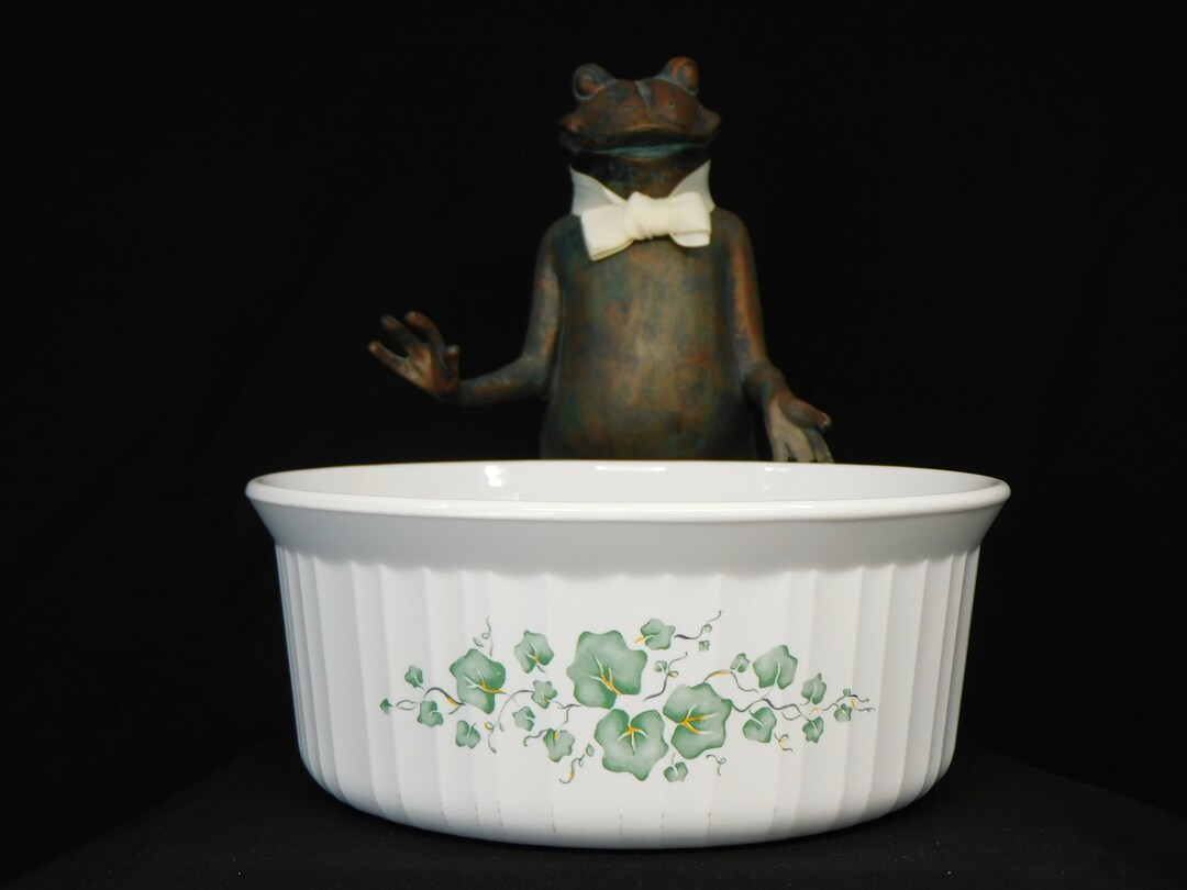 Vintage Corning Ware French White and Ivy Casserole Dish, F 5 B, 1.6 ...
