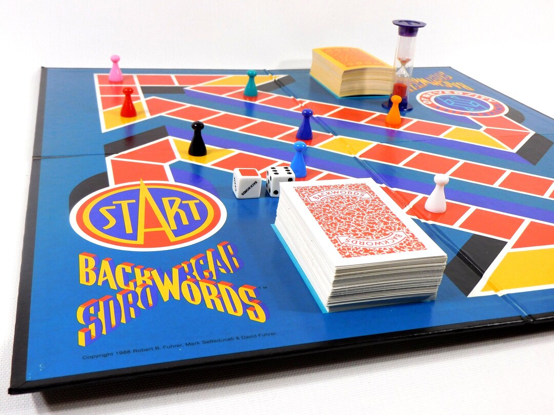 Vintage Backwords Board Game, Backwords 1988, Word Game, Complete and ...