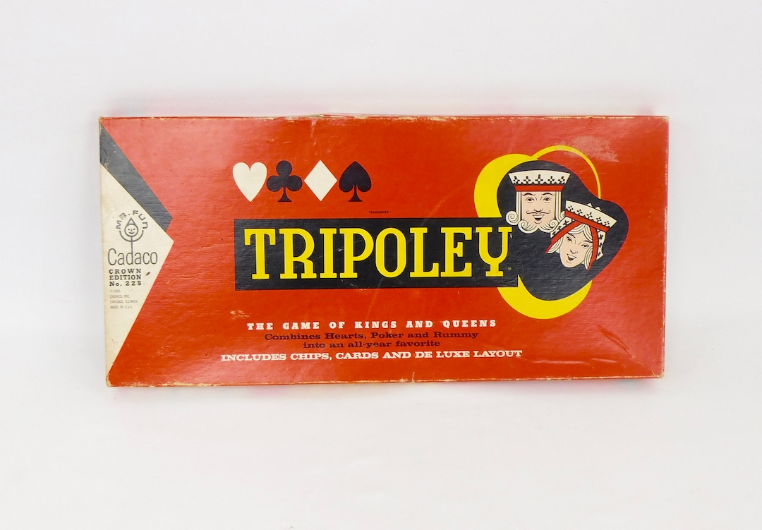 Vintage Tripoley Crown Edition, Includes Chips, Cards and Deluxe Layout ...