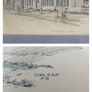 Vintage Williamsburg Print by Artist Clark M Goff Framed and - Etsy