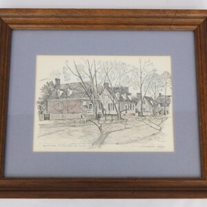 Vintage Williamsburg Print by Artist Clark M Goff Framed and - Etsy