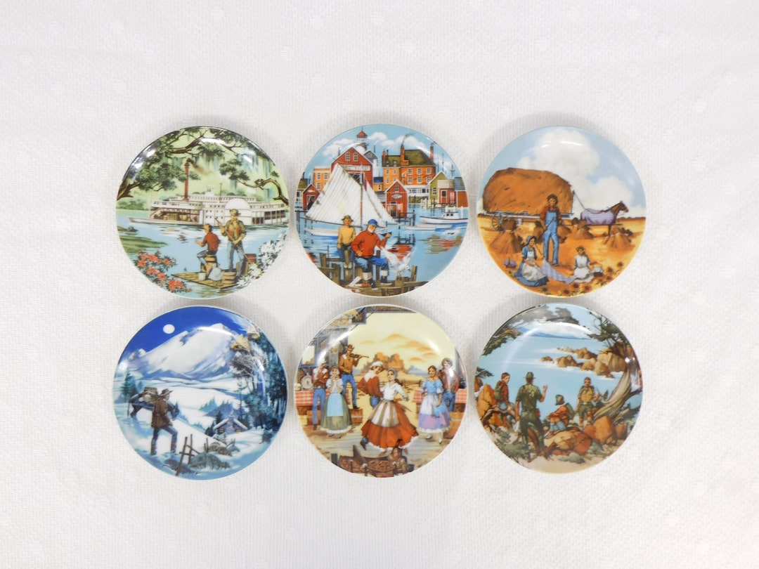 Avon American Portraits Plate Collection Don W Sheffler You Get ALL 6 ...