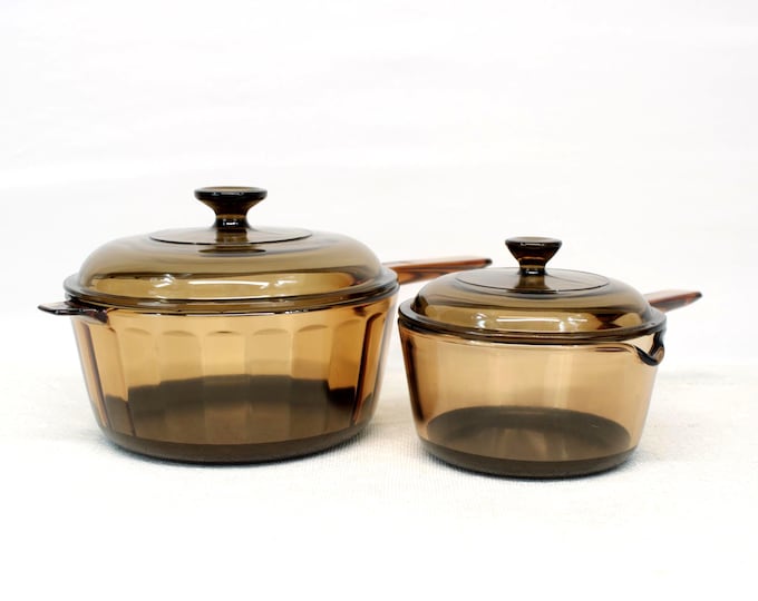 Vintage Corning Visions Rangetop Cookware 1 L or 2.5 L Non Stick Sauce ...