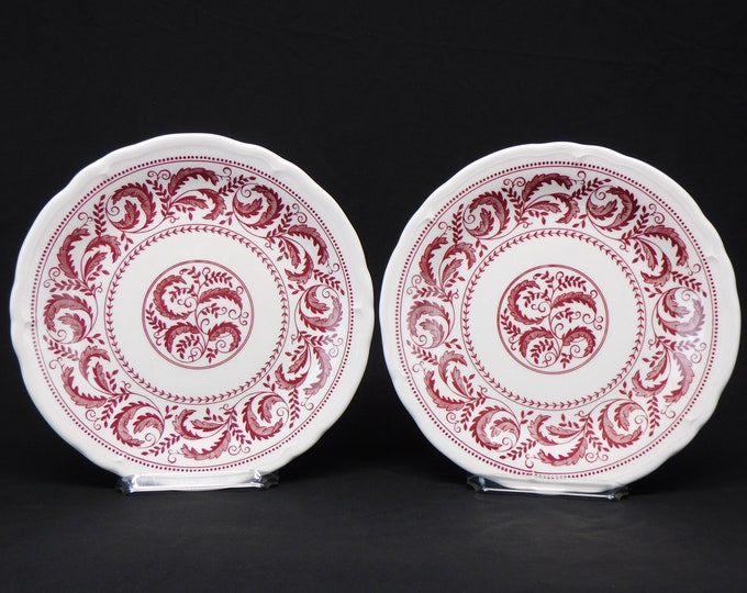 Shenango China Red Transfer Ware 9 7/8" Dinner Plates Restaurant Ware ...