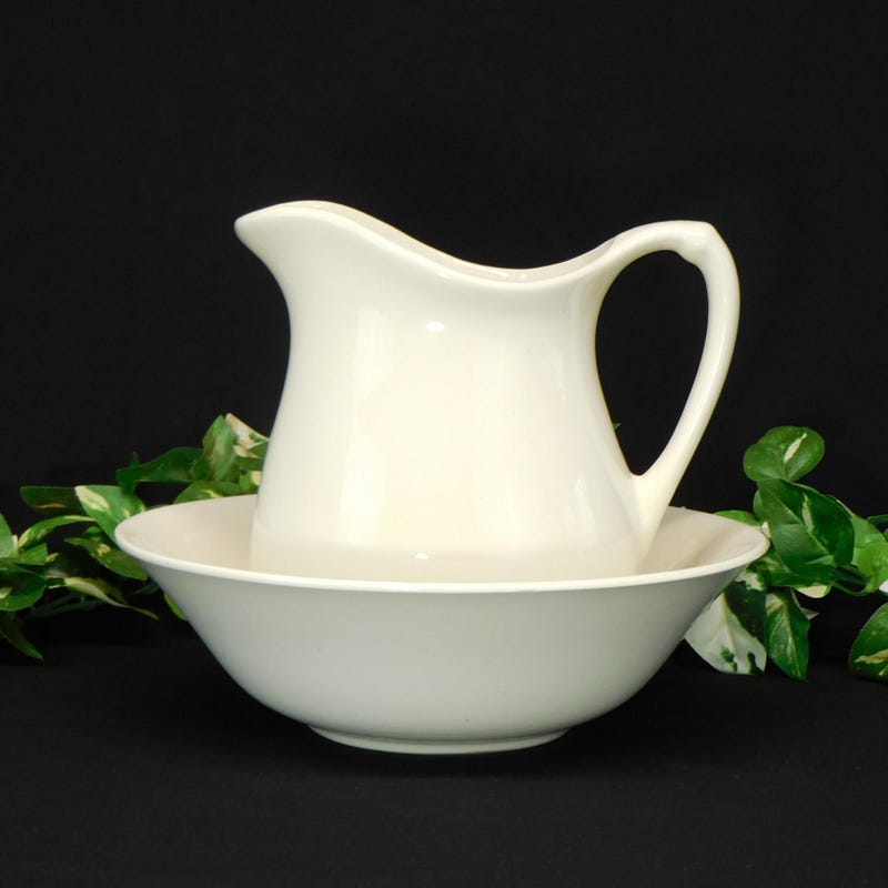 Pitcher and Bowl Set - Etsy