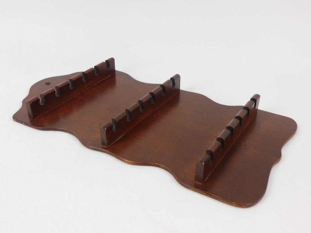 Vintage Wood Spoon Rack, 18 Spoon Display, Wooden Spoon Shelf, Spoon ...