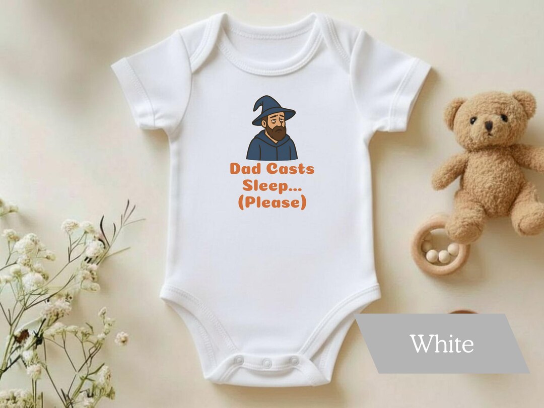 Dnd Baby Onesie, Sleepy Dad - Adorable Baby Outfit, Cute Dnd Baby ...