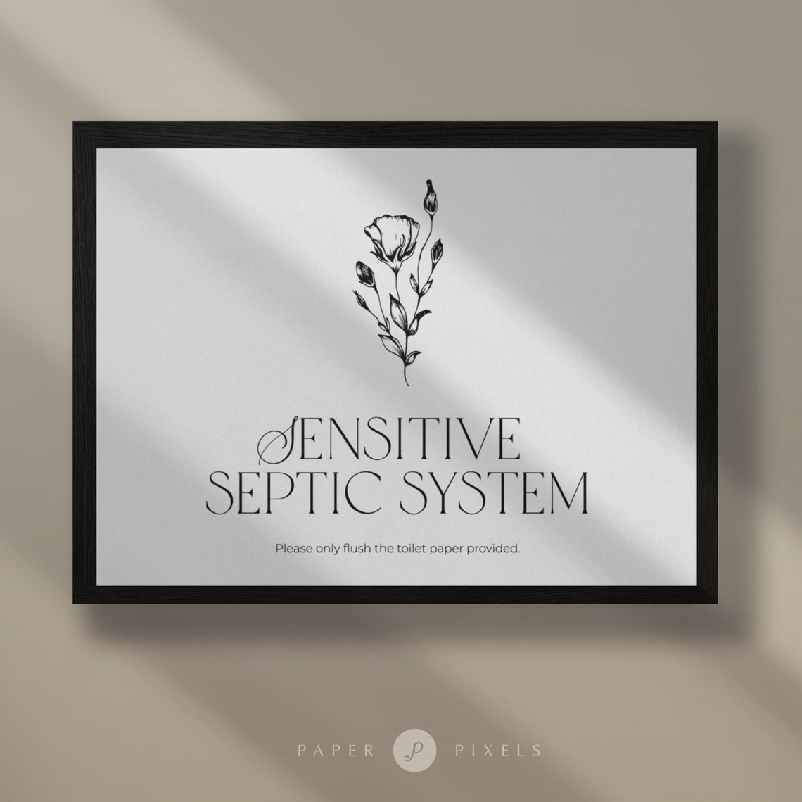 Septic Tank / Septic System Sign Printable "sensitive Septic System ...