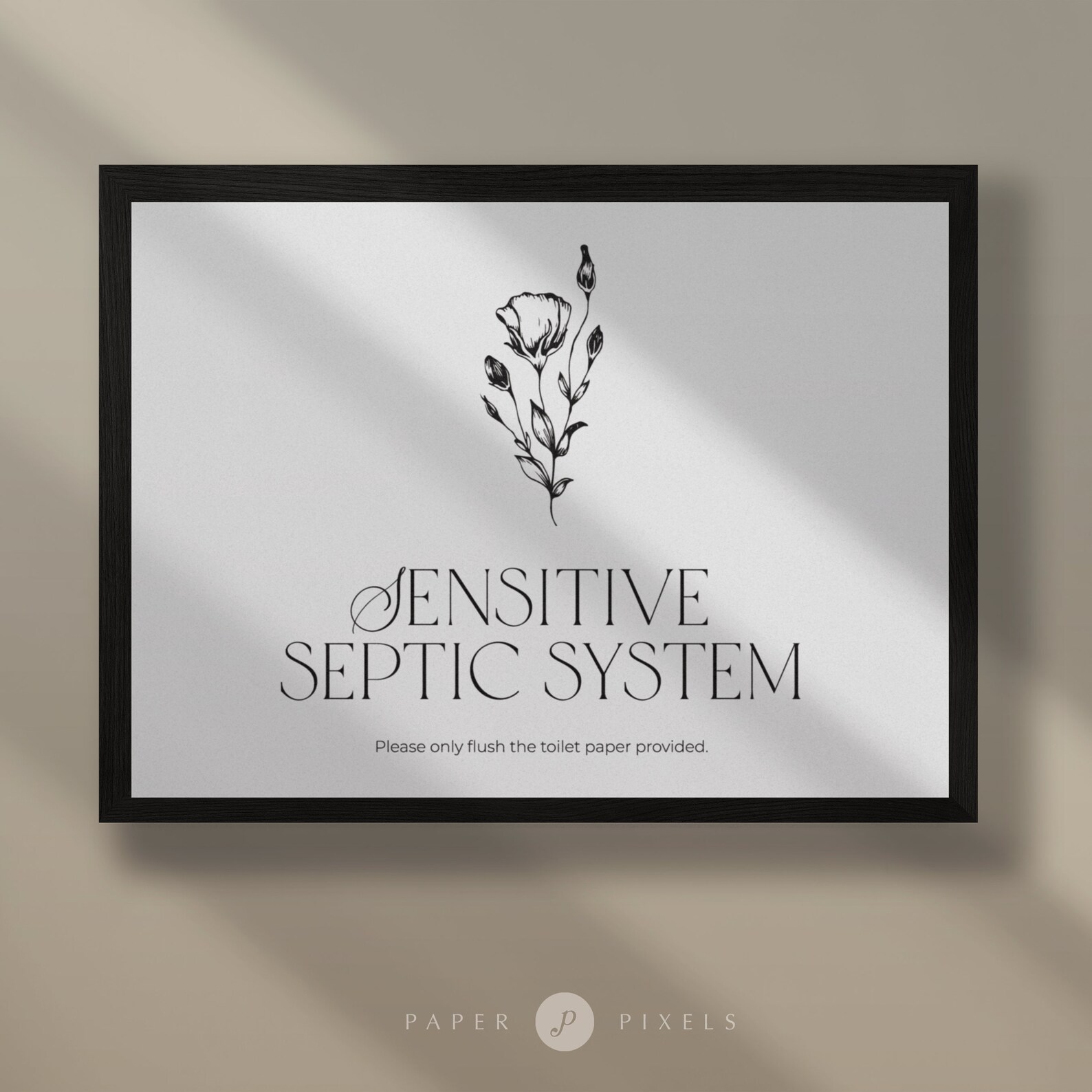 Septic Tank / Septic System Sign Printable "sensitive Septic System ...