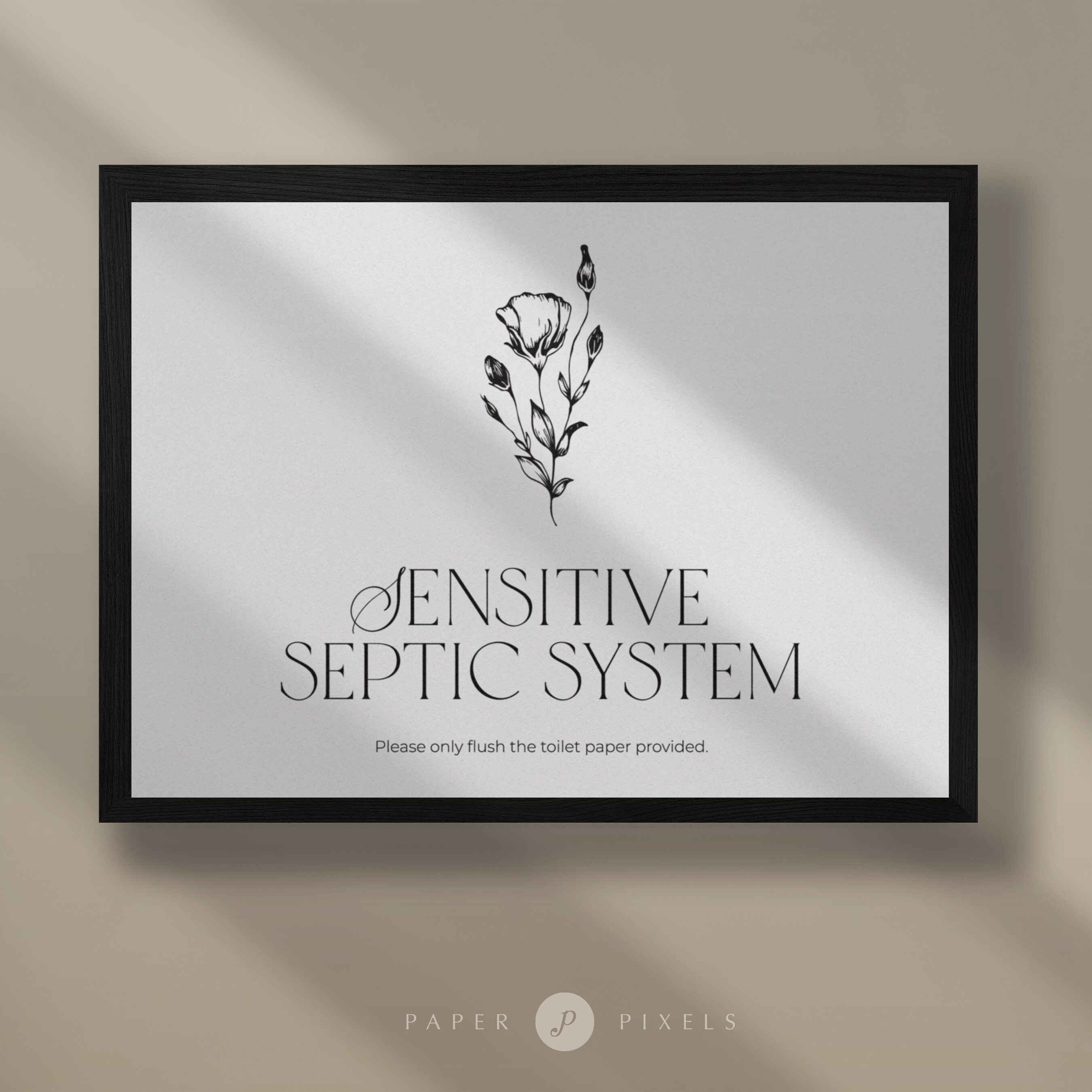 Septic Tank / Septic System Sign Printable sensitive Septic System ...