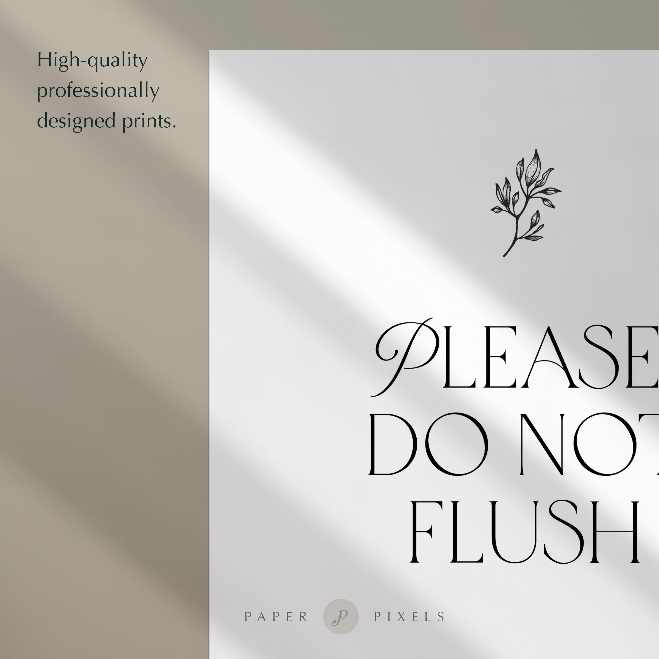 Please Do Not Flush Printable Sign for Airbnb Bathroom Toilet, Airbnb ...