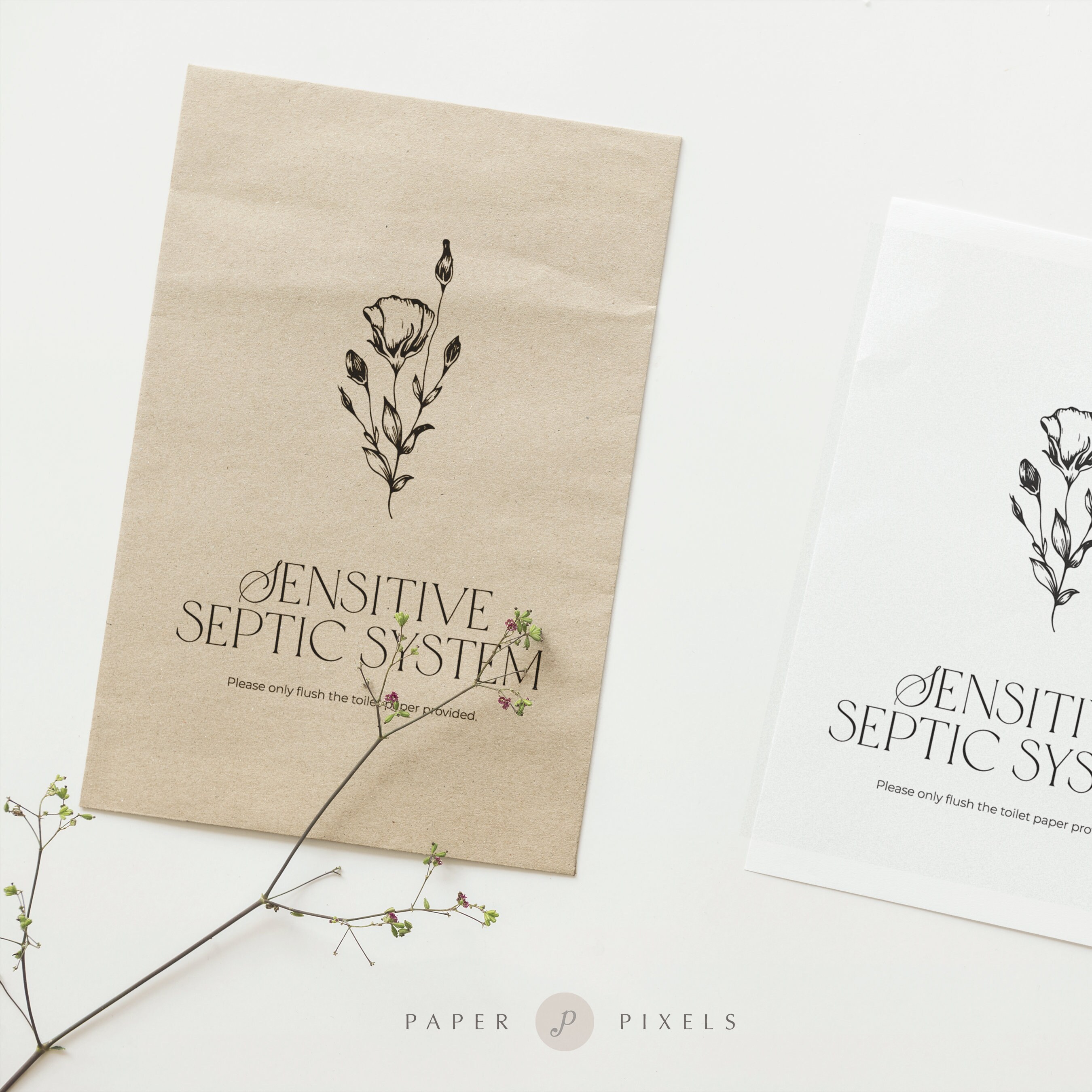 Septic Tank / Septic System Sign Printable sensitive Septic System ...