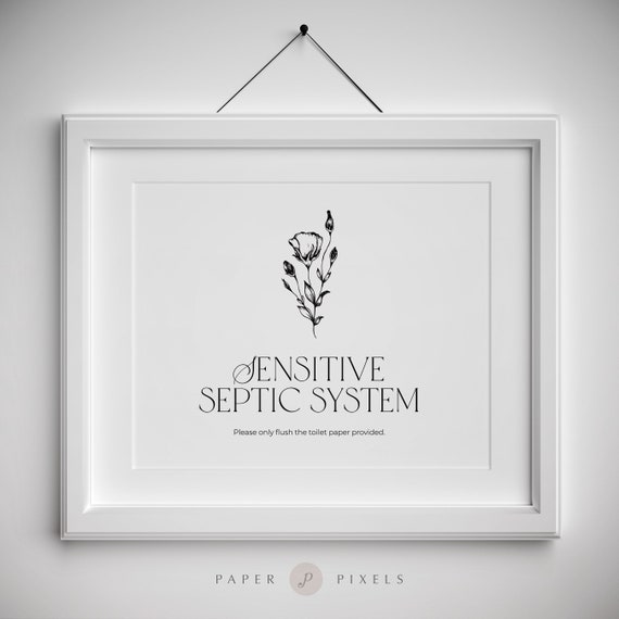 Septic Tank / Septic System Sign Printable sensitive - Etsy Canada