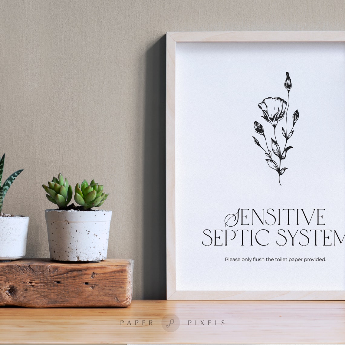 Septic Tank / Septic System Sign Printable "sensitive Septic System ...