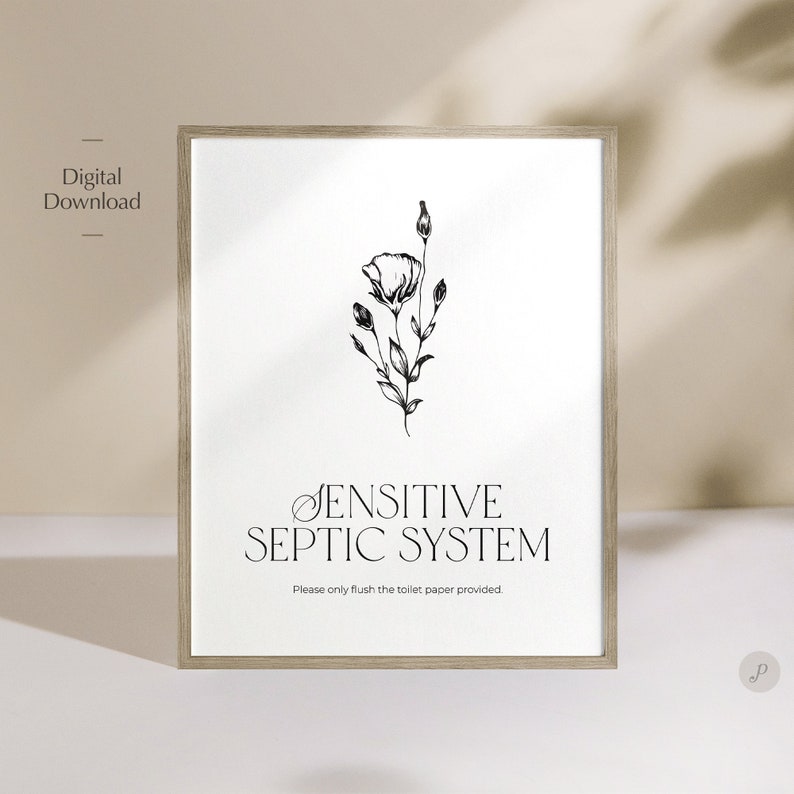 Septic Tank / Septic System Sign Printable "sensitive Septic System ...