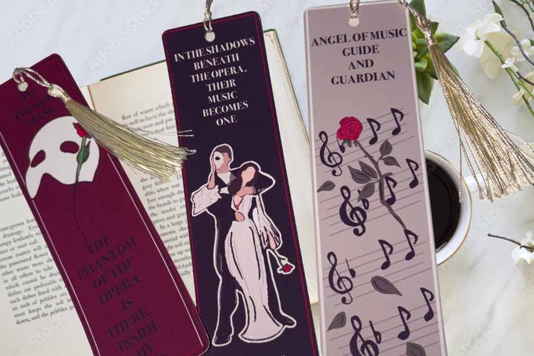 Phantom of the Opera Bookmark Set | Musical Theatre Gift - Etsy
