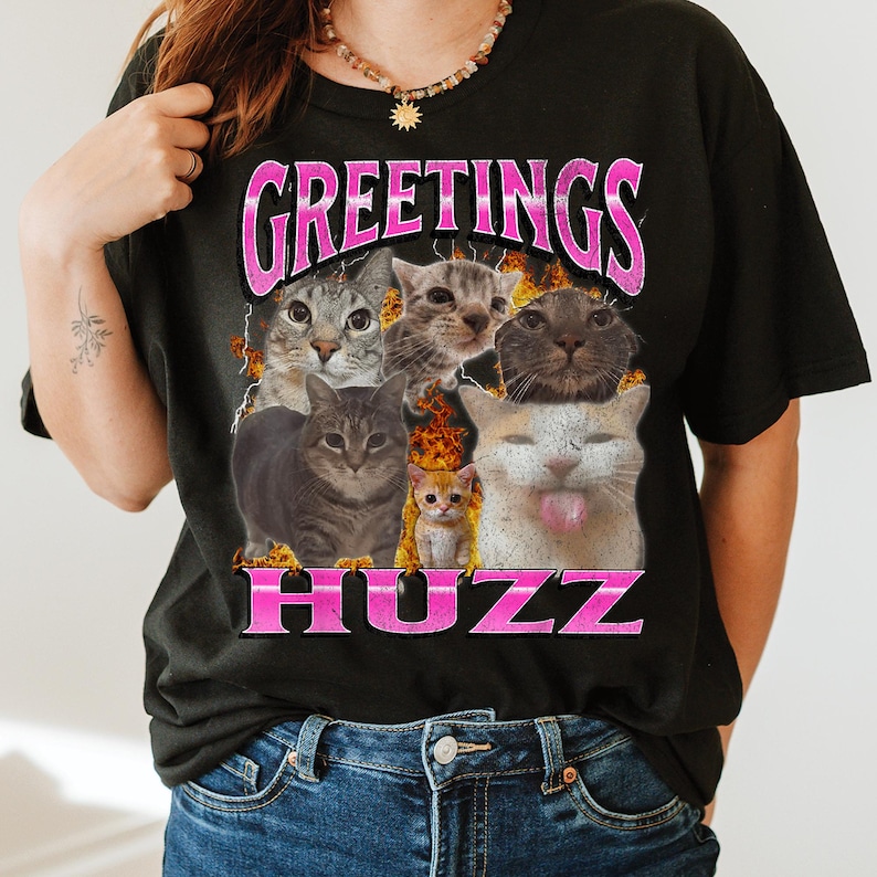 Greetings Huzz PNG, Funny Cat Meme, Gen Z Humor (digital Download) - Etsy