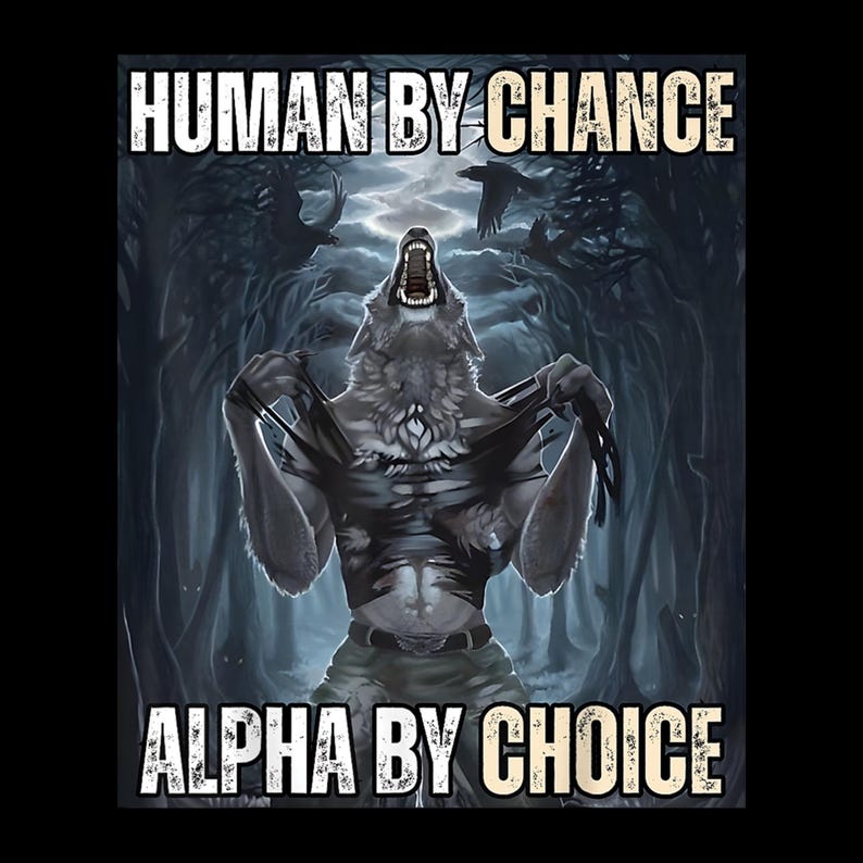 Alpha Wolf PNG: Funny Werewolf Meme - Digital Download - Etsy