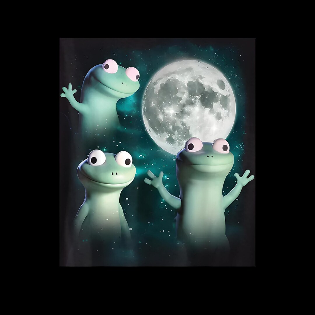 Funny Lizard Meme PNG: Three Lizards Moon Parody (digital Download) - Etsy