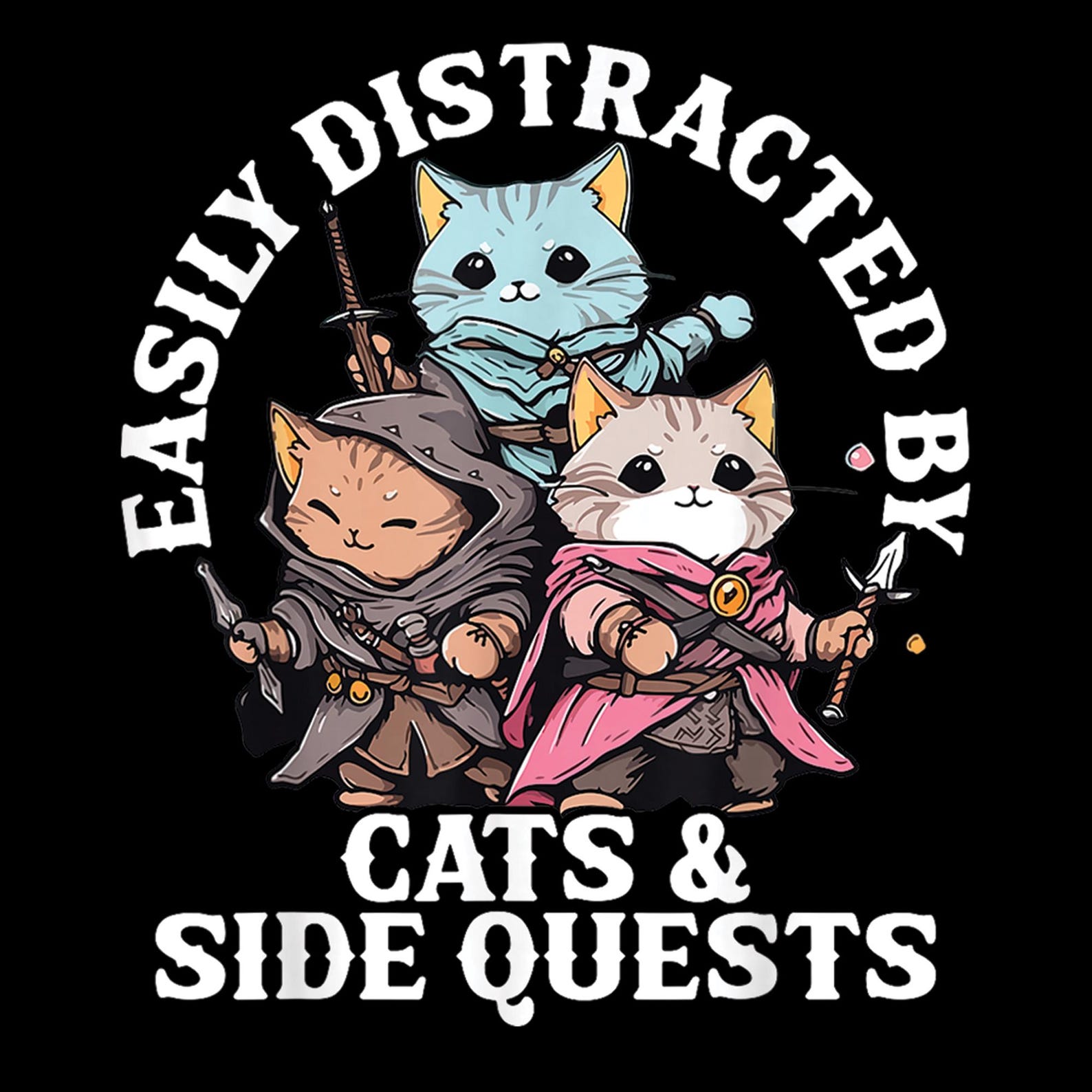 RPG Gamer Cats PNG: Funny Dnd Sublimation Design (digital Download) - Etsy
