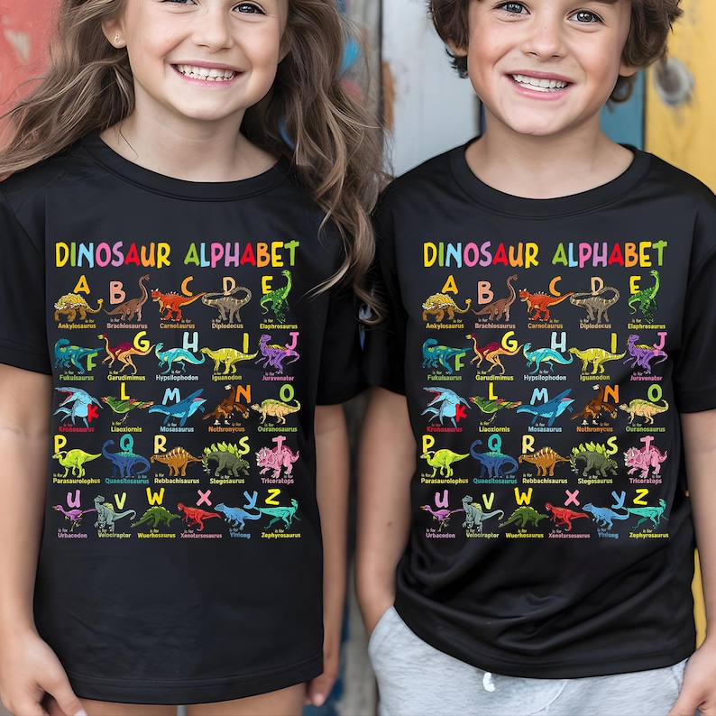 Dinosaur Alphabet Chart | A-Z Dino Names, Preschool Clipart (PNG) - Etsy
