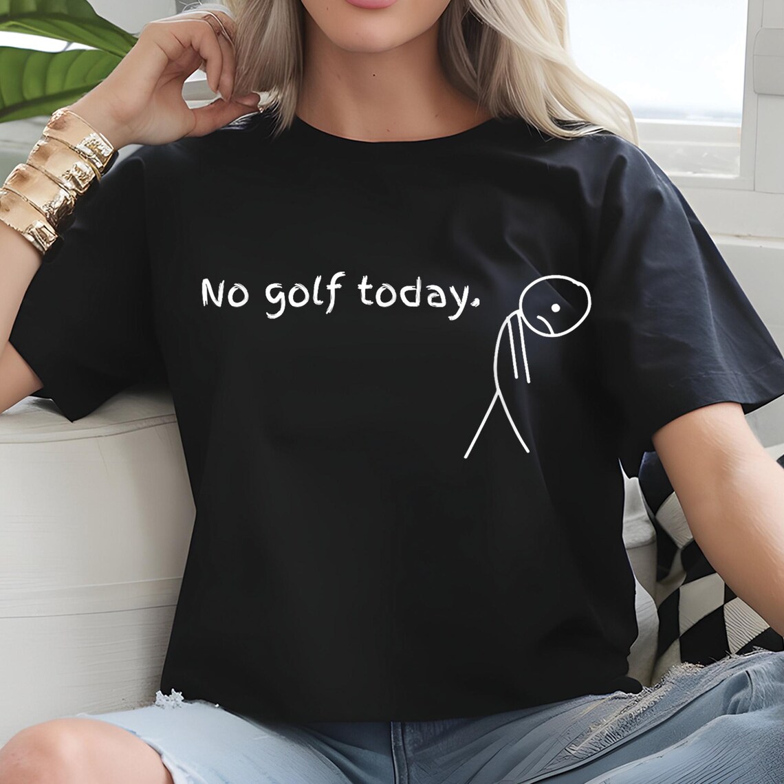 No Golf Today PNG, Funny Golf Meme, Sad Stickman Clipart (digital ...