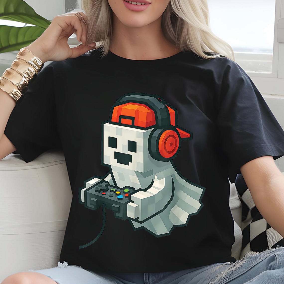 Pixel Gamer Ghost PNG: Halloween Gaming Clipart (digital Download) - Etsy
