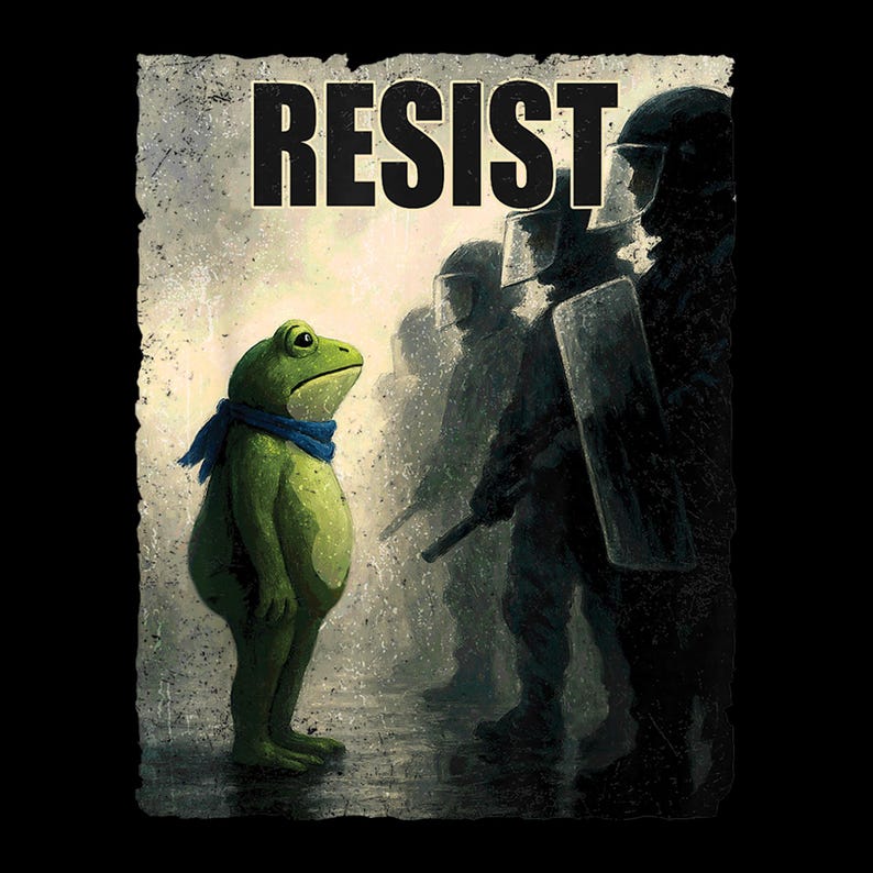 Portland Frog Resist Art: Political Protest PNG (digital Download) - Etsy
