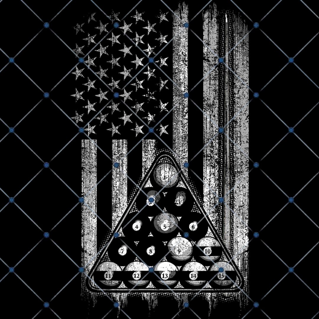 Grunge American Flag Pool PNG – Billiards Sublimation Design (digital ...