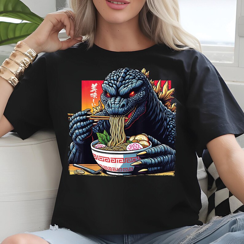 Kaiju Ramen PNG: Godzilla Style Japanese Monster Clipart - Etsy