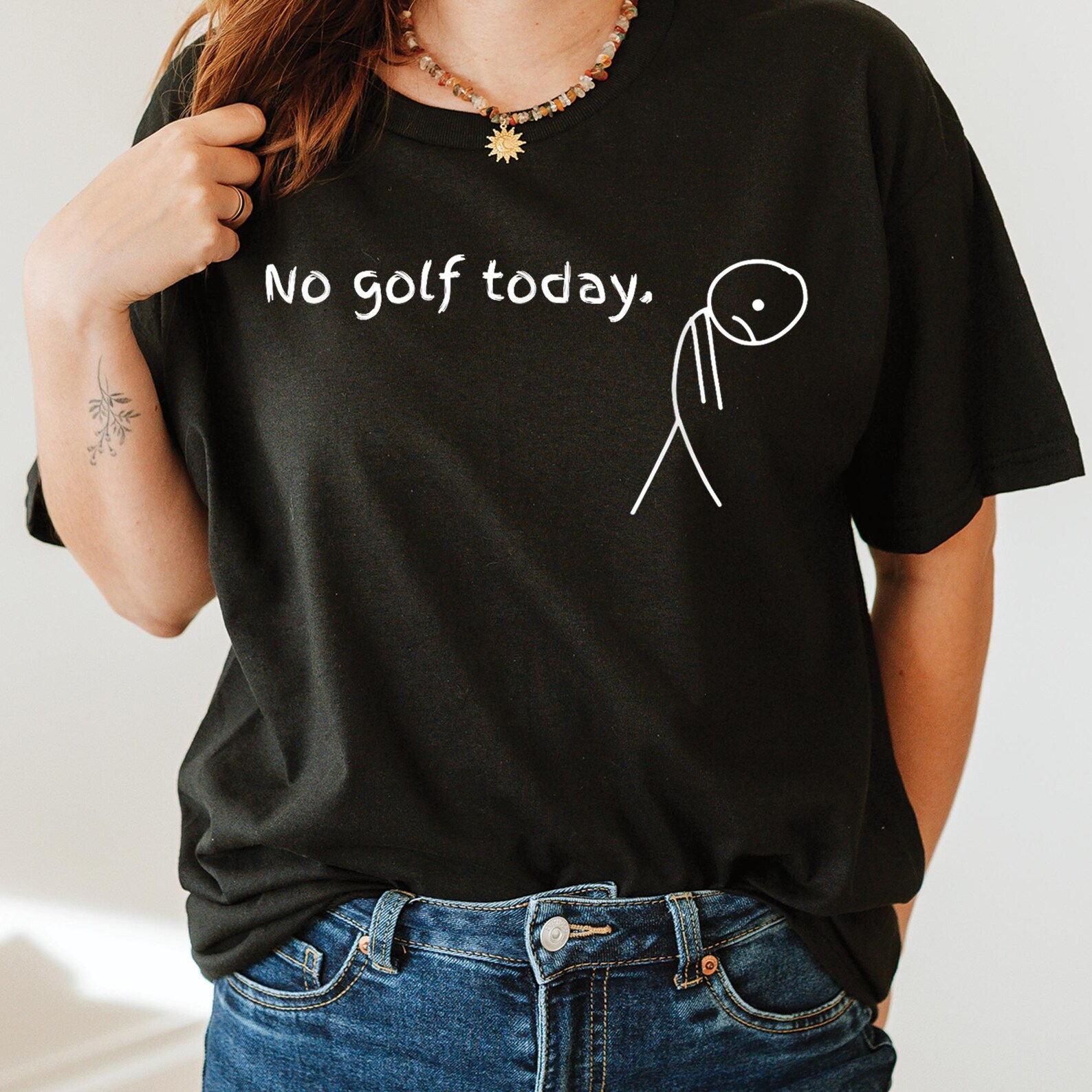 No Golf Today PNG, Funny Golf Meme, Sad Stickman Clipart (digital ...