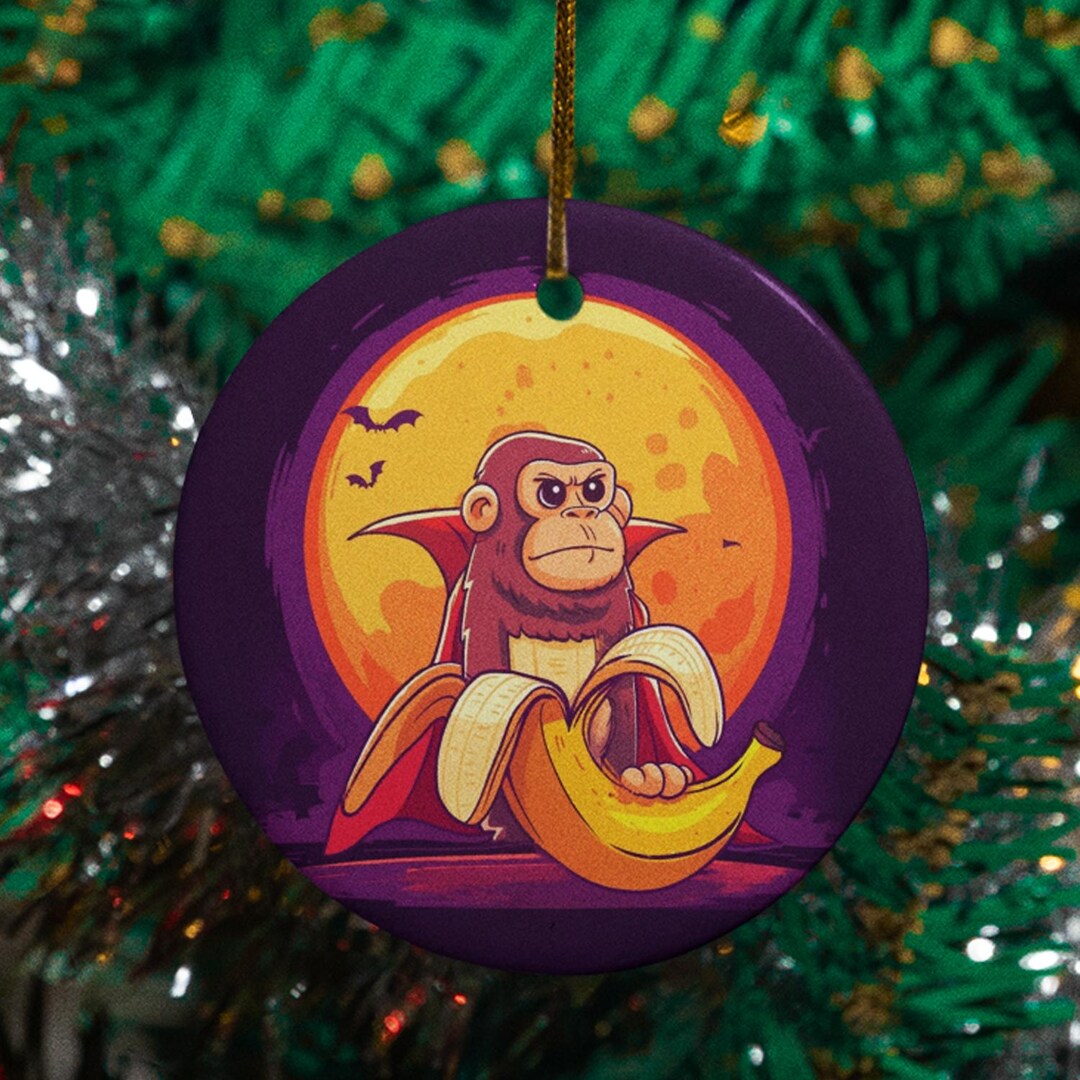 Chimpanzini Bananini Funny Ornament, AI Italian Brainrot Kids Style ...
