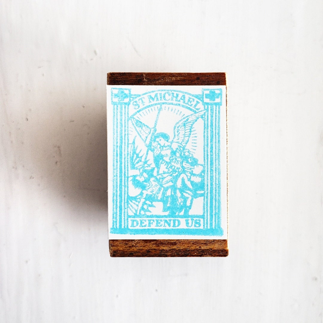 Saint Michael the Archangel Stamp - Etsy