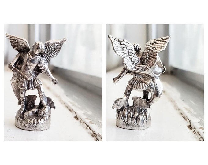 Mini Saint Michael Statue - Etsy