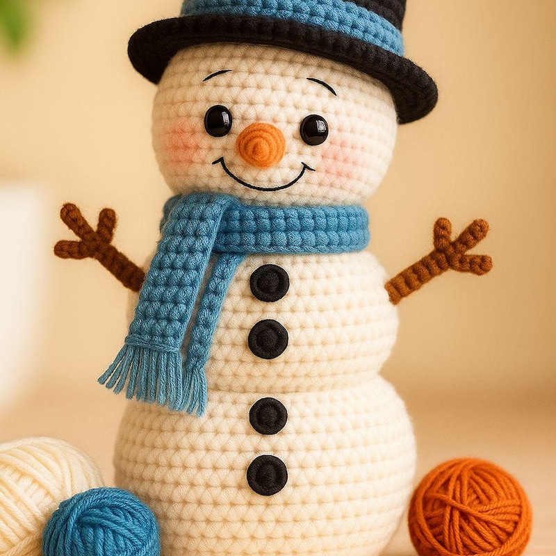 Large Crochet Snowman Pattern - Etsy