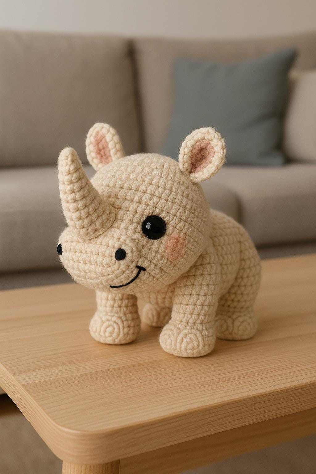 Crochet Rhino Amigurumi Pattern – Beginner Friendly Plush Toy (PDF ...