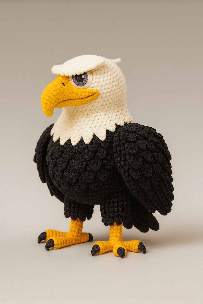 Bald Eagle Amigurumi Crochet Pattern PDF – Easy Digital Download Plush ...