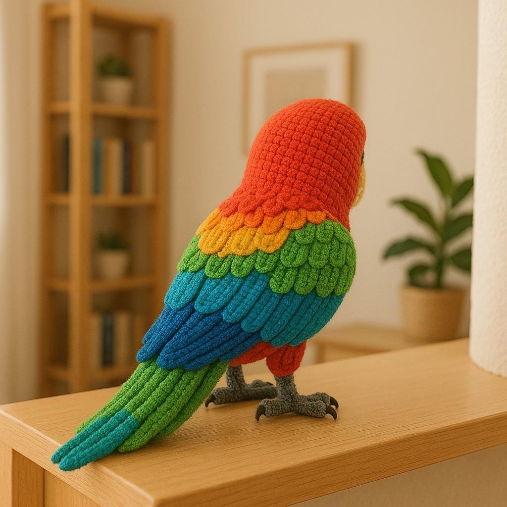 Crochet Scarlet Macaw Pattern PDF: Amigurumi Parrot Tutorial - Etsy