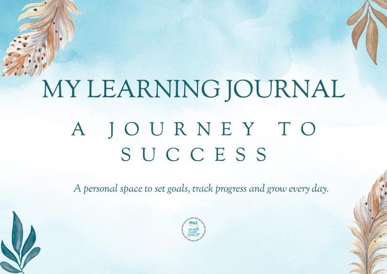 Printable Learning Journal: Goal Setting, Study Planner (PDF Download ...