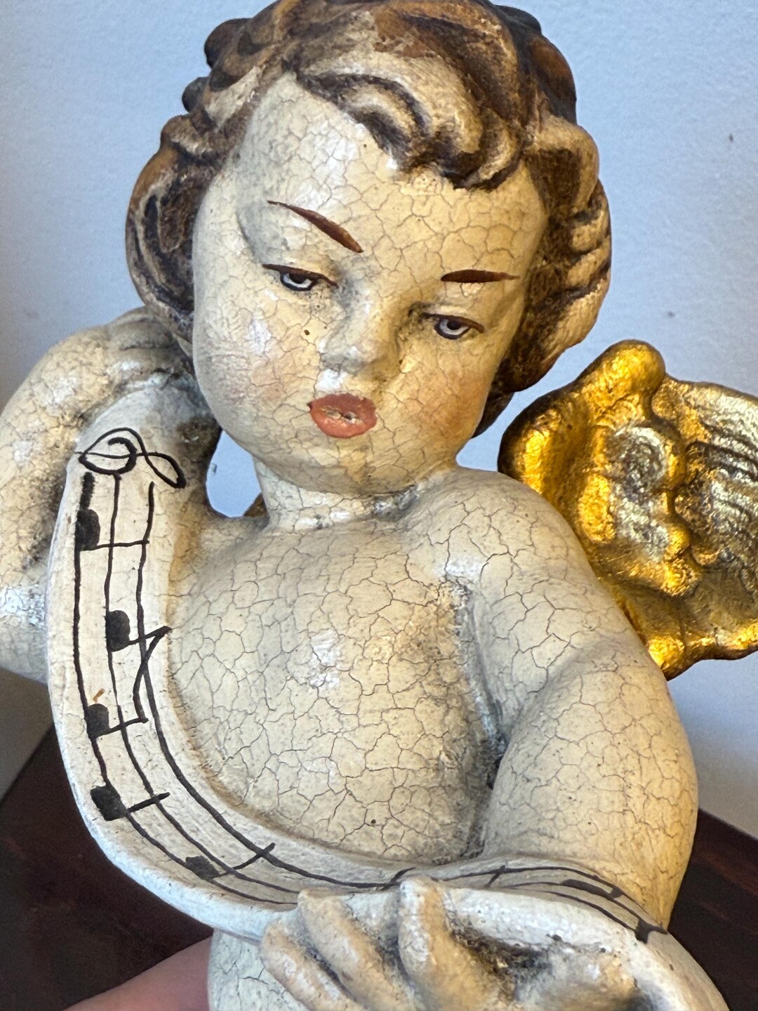Angel Cherub Wall Decor • Wooden Putti Angels • Hand-carved Baroque ...