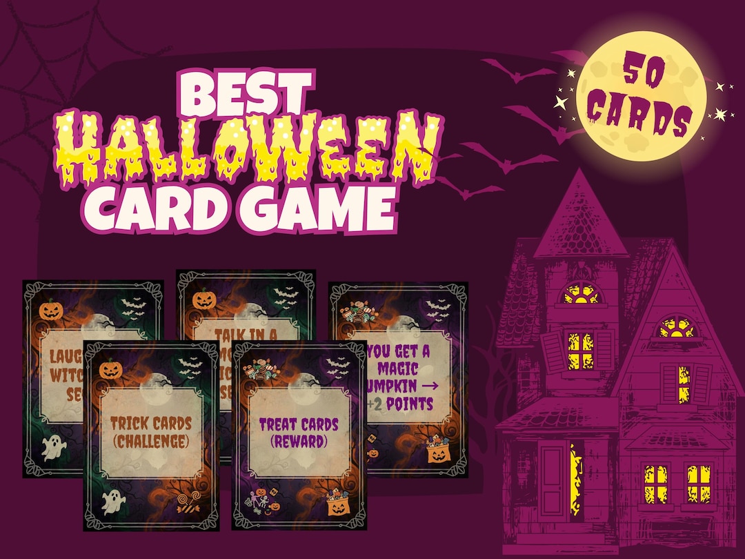 Trick or Treat Challenge – Printable Halloween Party Card Game - Etsy ...