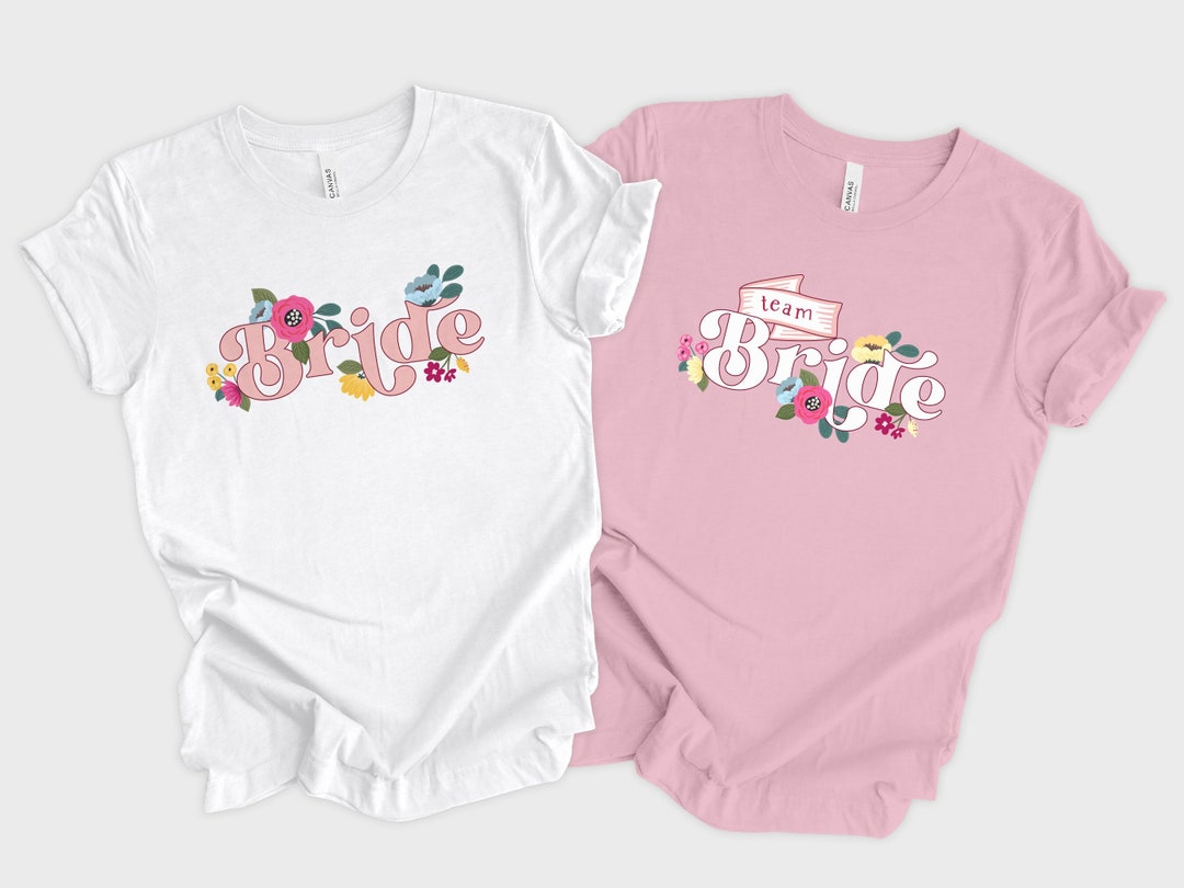 Floral Team Bride Bachelorette Party Shirts | Perfect for Bridesmaids ...