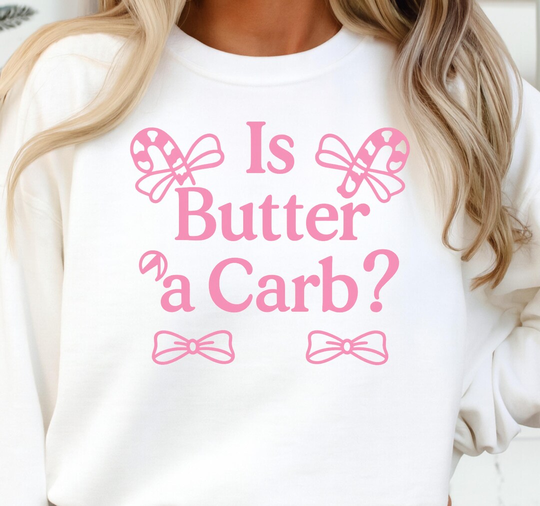 Is Butter a Carb PNG, Funny Kitchen Quote Digital Download, Pink ...